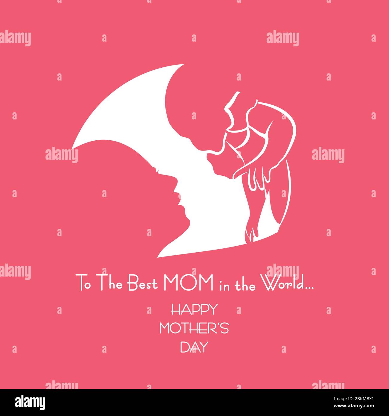 Illustration Of Happy Mother`s Day Greeting Banner Or Poster Best Mom